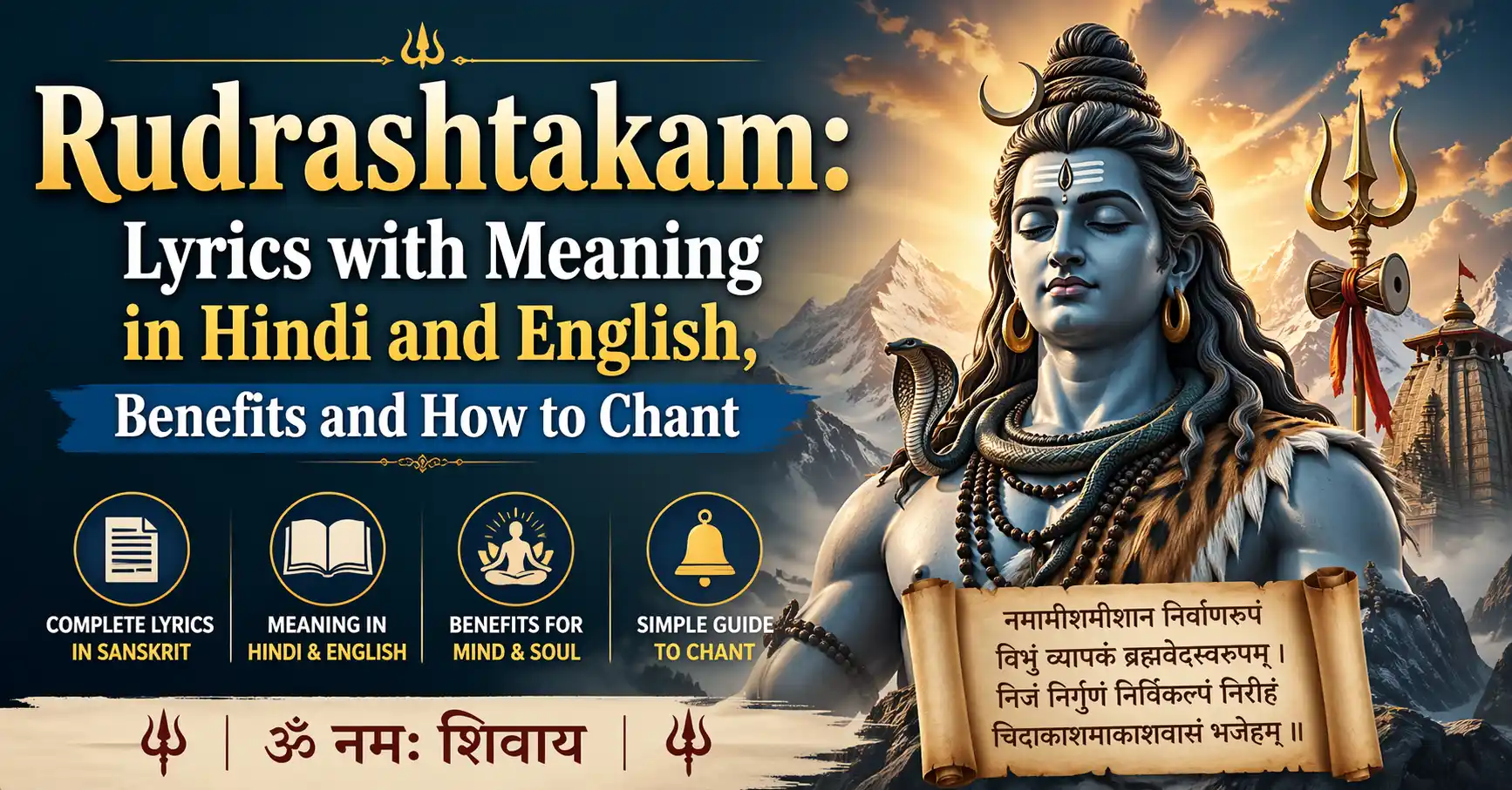 Rudrashtakam Lyrics with Meaning Hindi & English